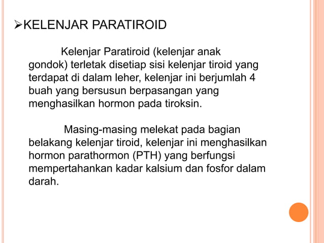 Kelenjar tiroid dan kelenjar paratiroid | PPTX