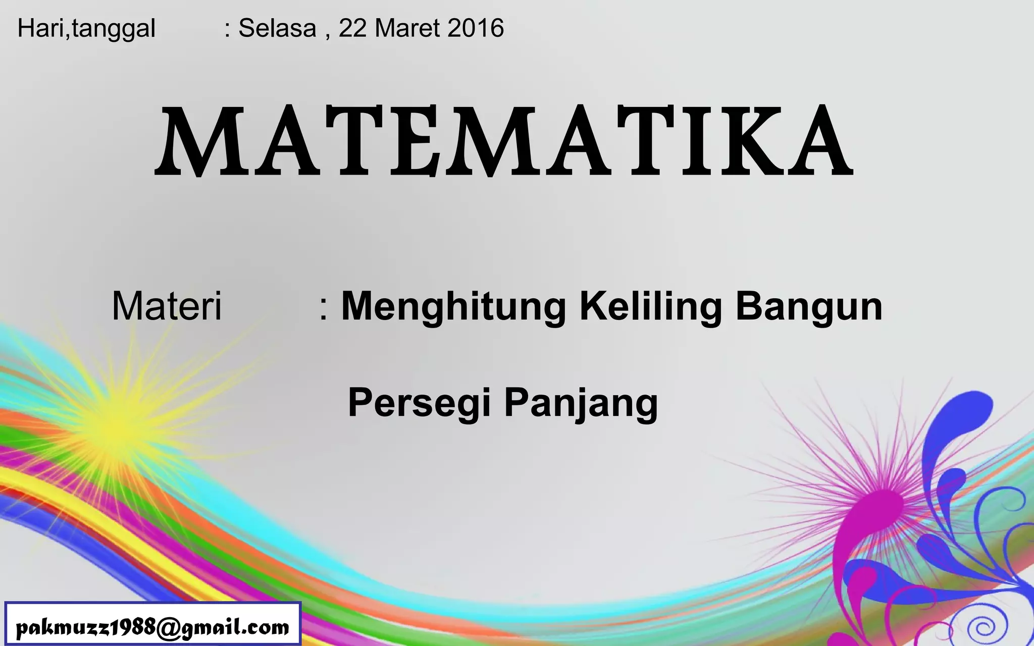 Keliling bangun persegi panjang | PPT