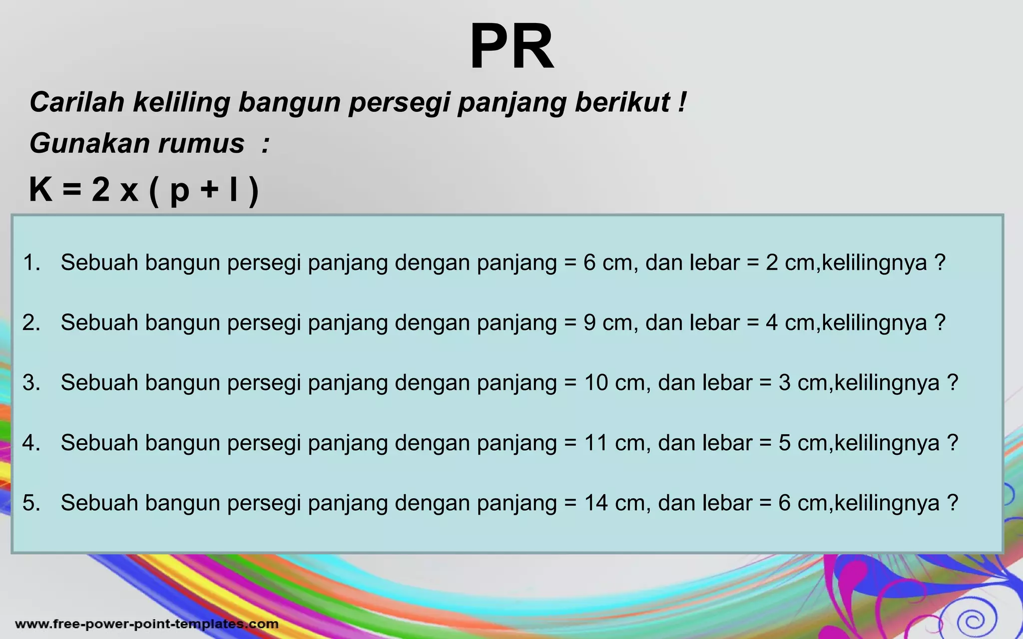 Keliling bangun persegi panjang | PPT