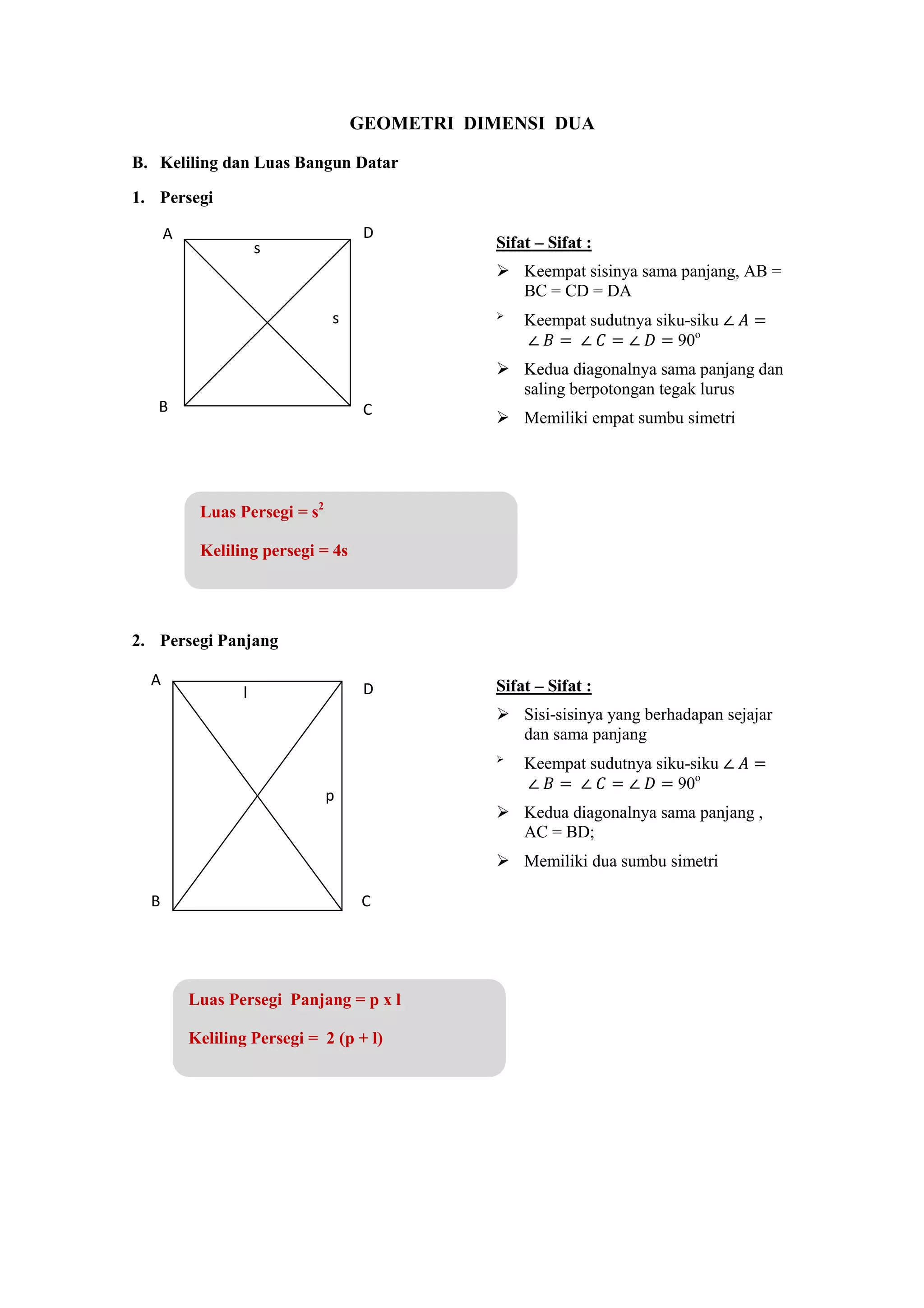 Keliling dan luas bangun datar | PDF