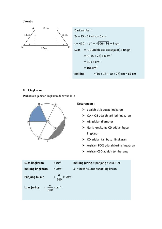 Keliling dan luas bangun datar | PDF