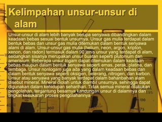 Kelimpahan unsur unsur di alam dan halogen | PPTX