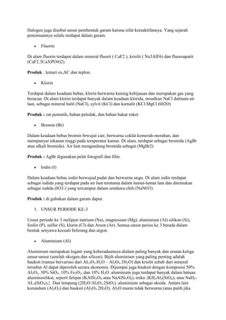 Kelimpahan unsur di alam | DOCX