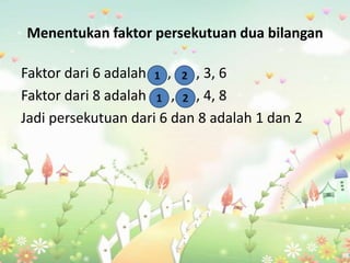 Kelipatan dan faktor bilangan | PPTX