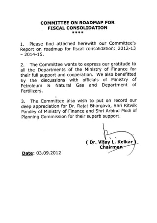 Kelkar committee report | PDF