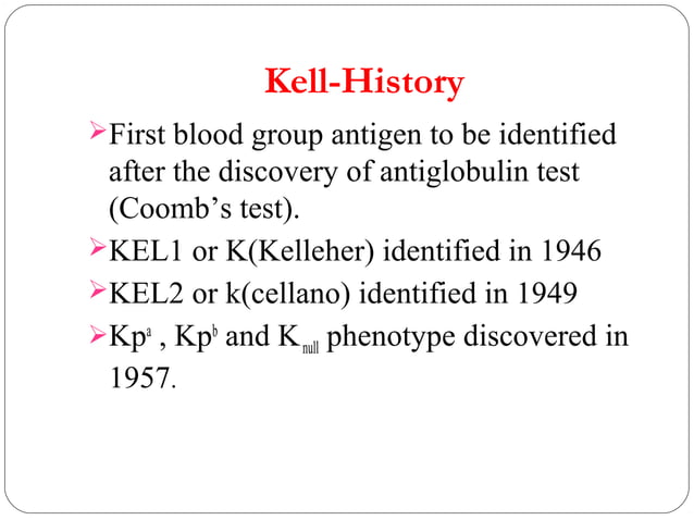 Kell blood group system | PPT