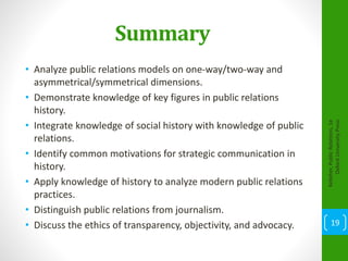 Chapter 2 - Public Relations Models Through the Ages | PPT