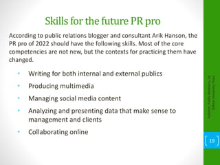 Chapter 14 - Careers in Public Relations | PPTX