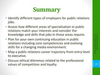 Chapter 14 - Careers in Public Relations | PPTX