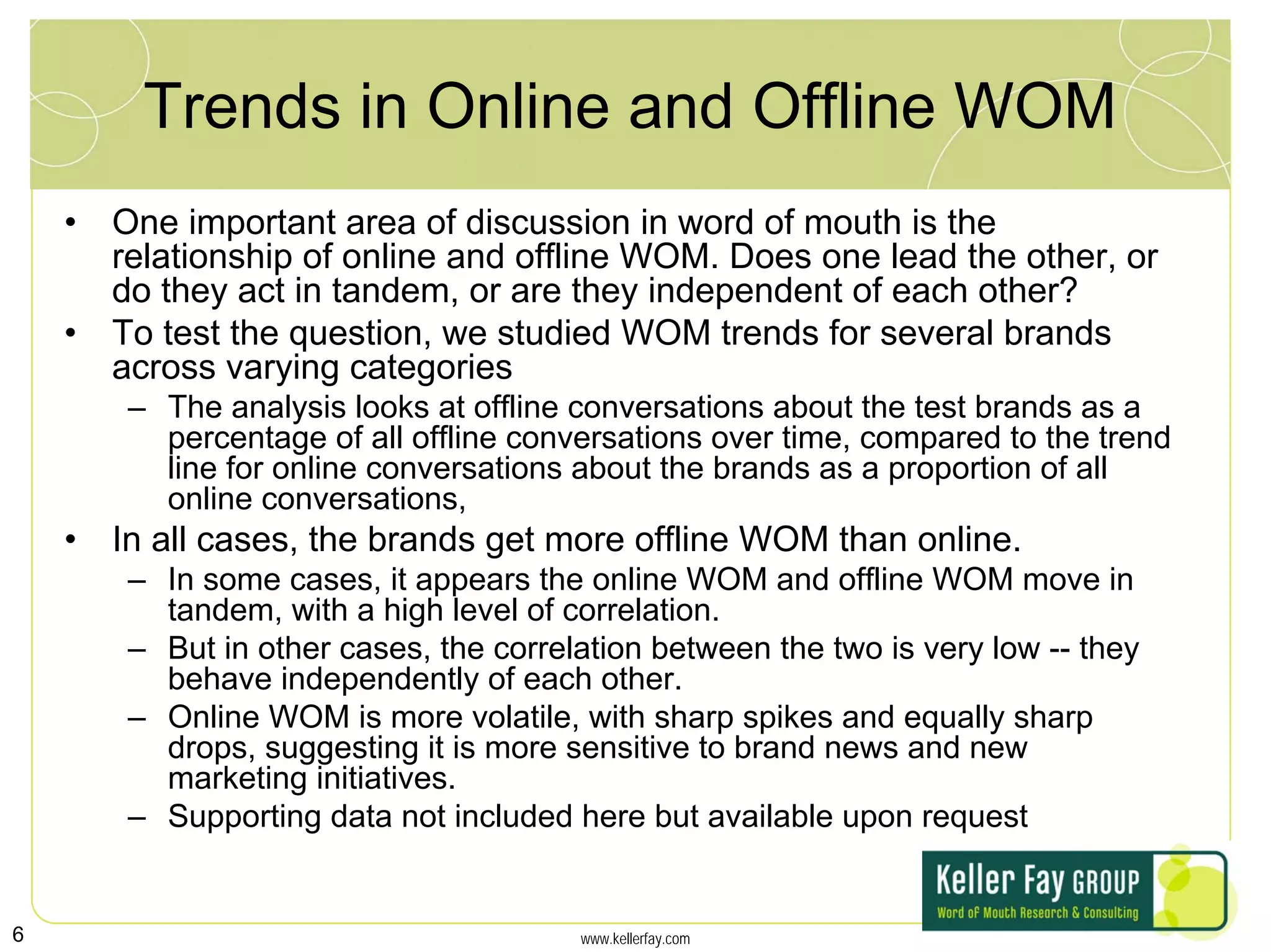 Comparing Online and Offline Word of MOuth | PDF