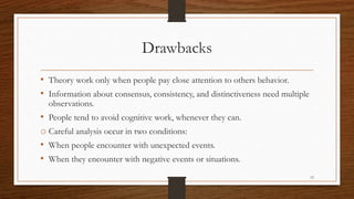 Kelley’s theory of attribution | PPTX