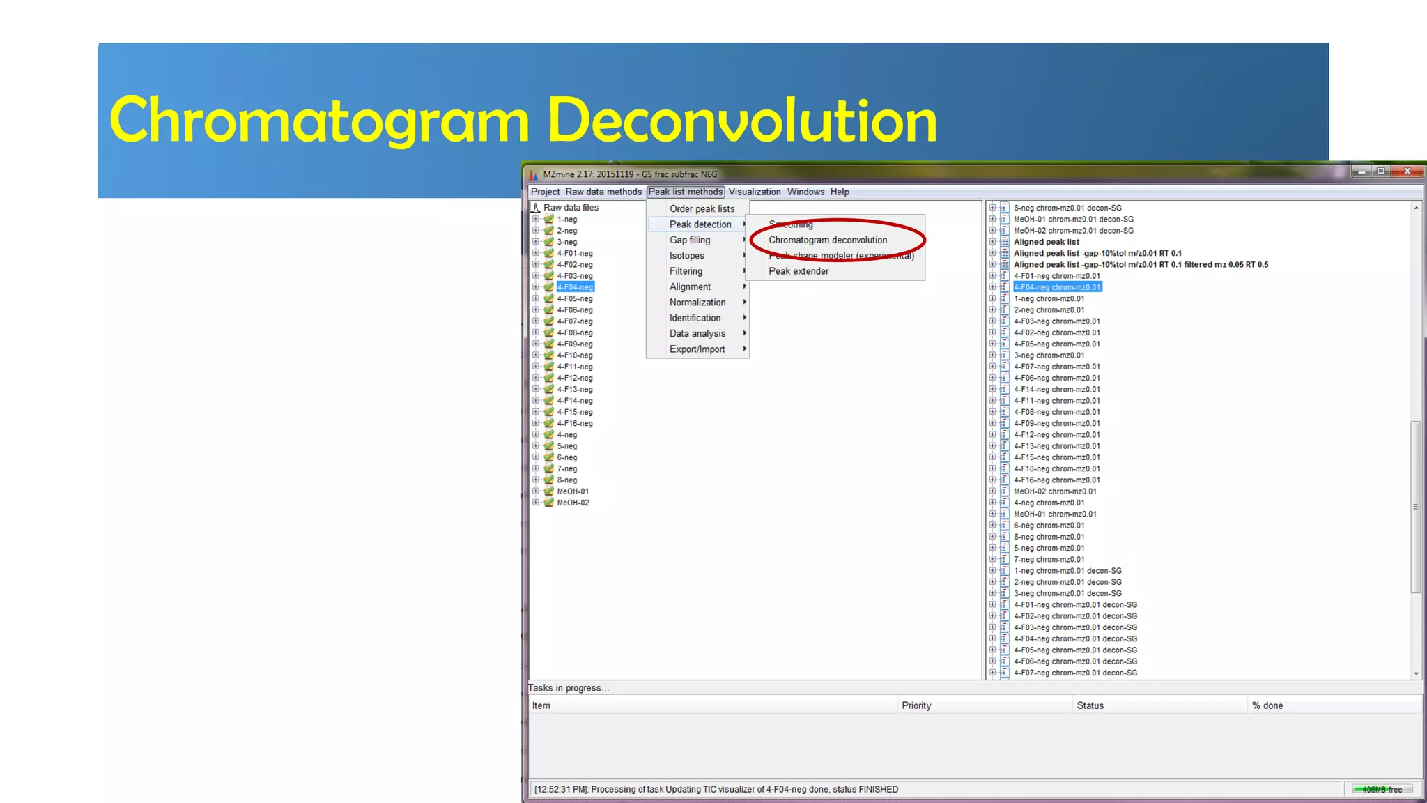 MZMine workflow from Dr. Kellogg | PDF