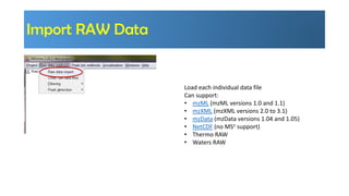 MZMine workflow from Dr. Kellogg | PDF
