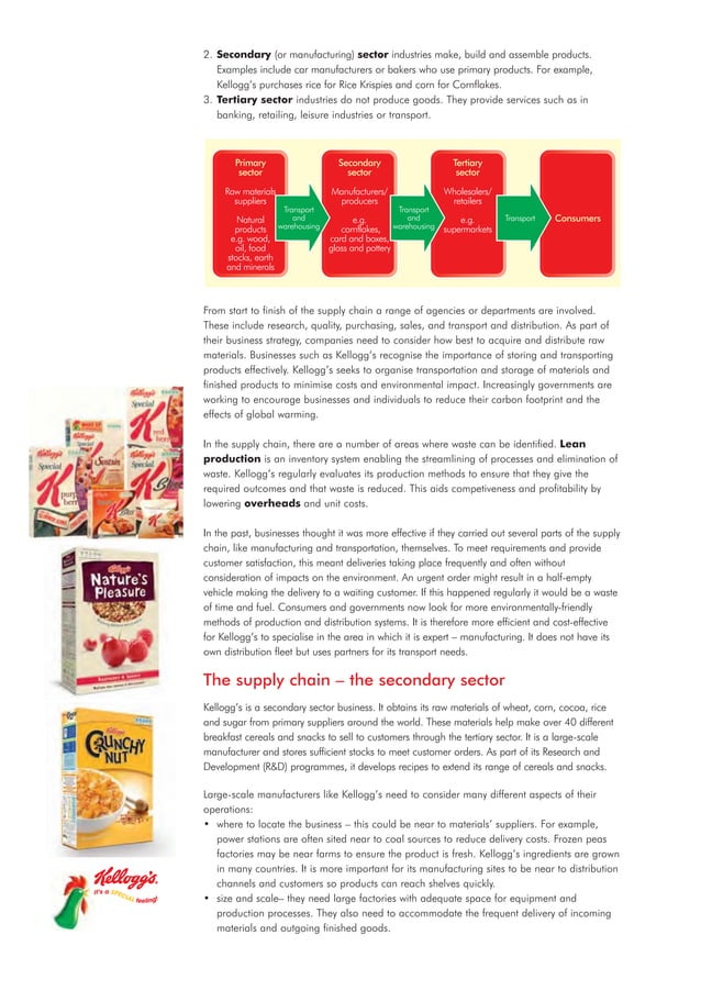 Kellogg%27s supply chain from manufacturing to shelf | PDF | Logistics ...