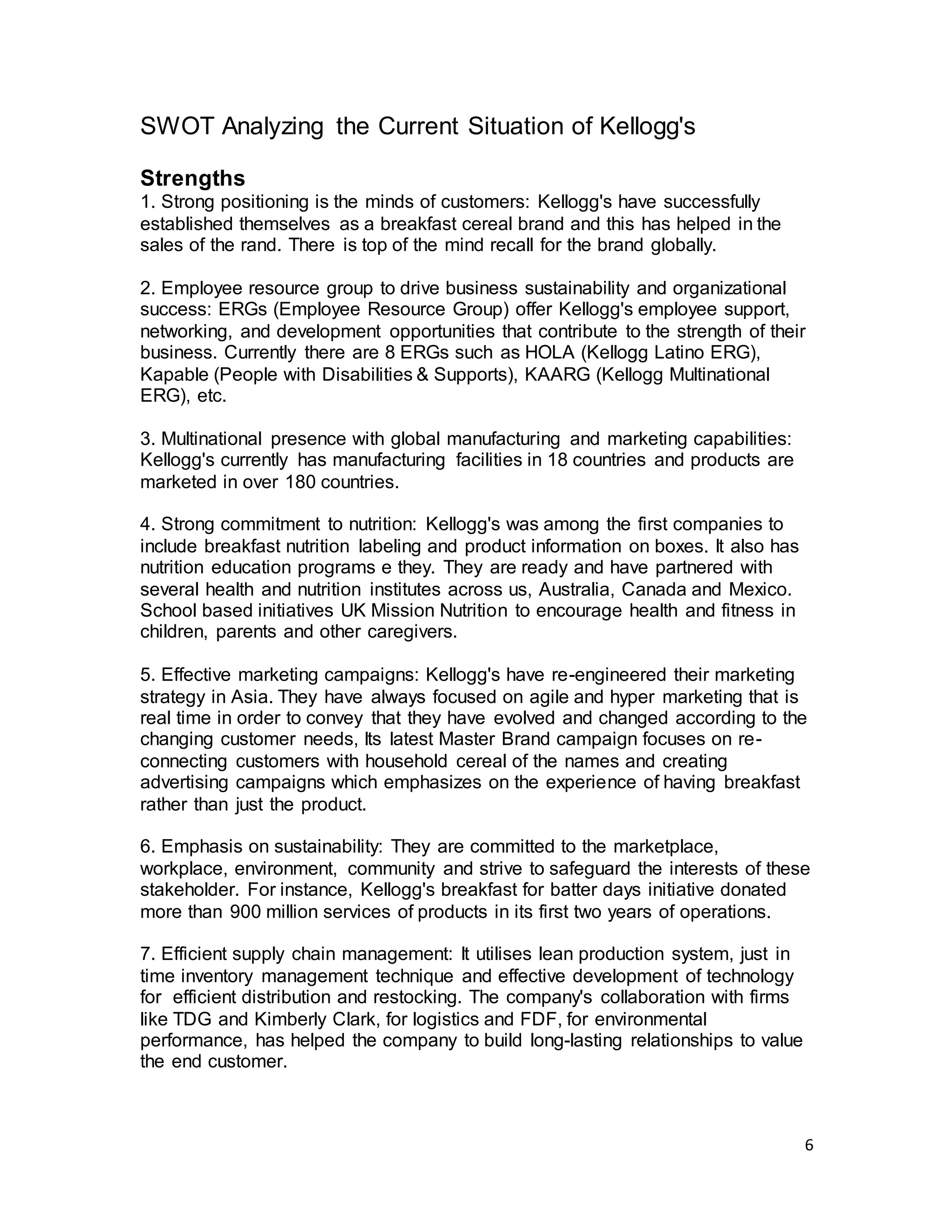 Kellogg's case study | DOCX