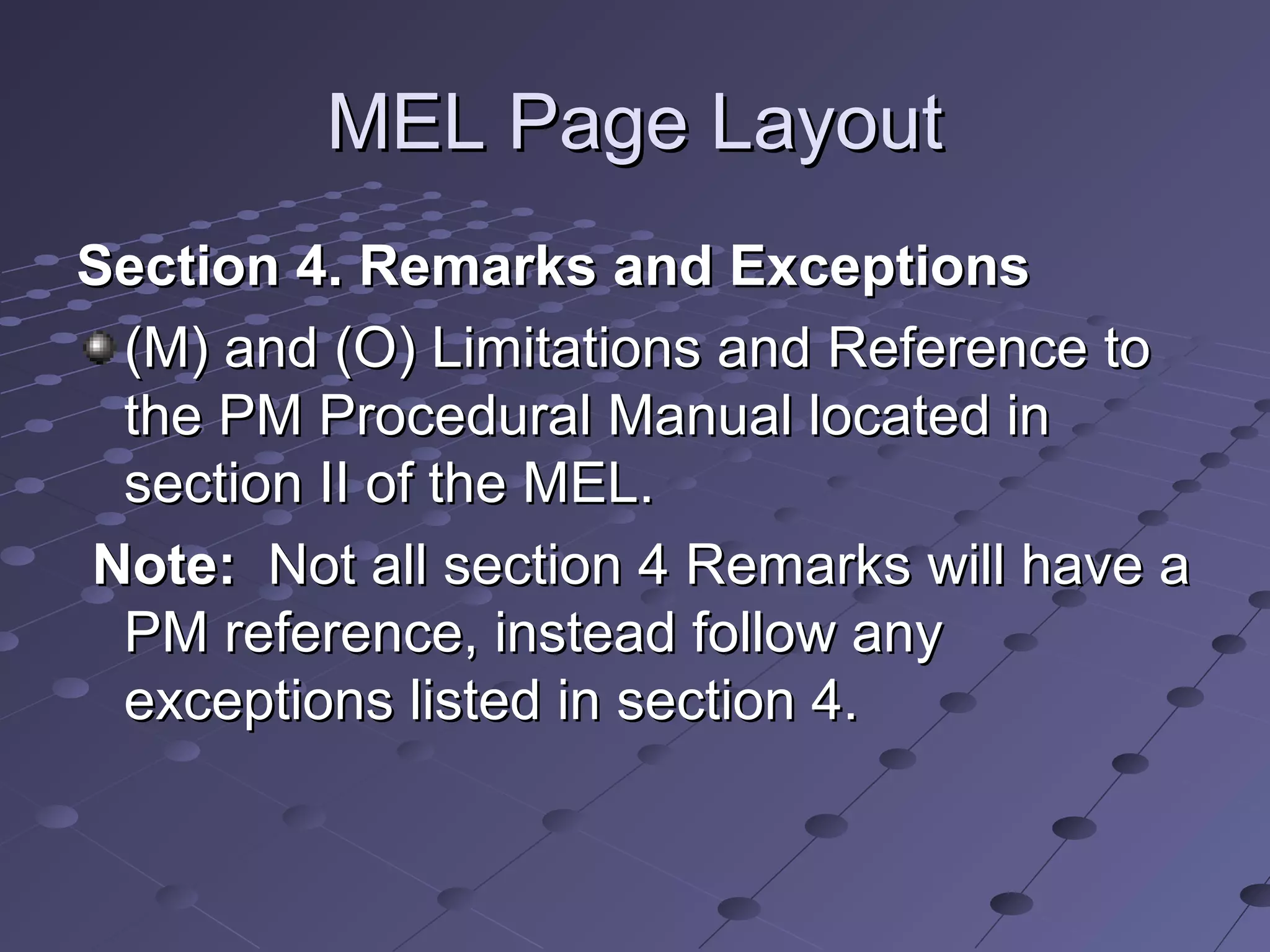 Kellogg Company Aviation MEL Training Power Point | PPT