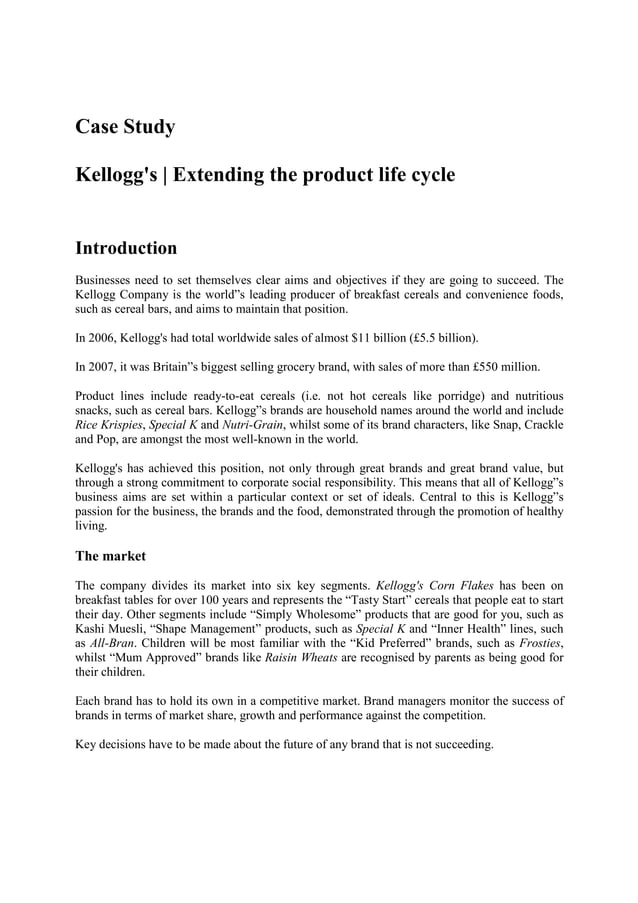 Kellogg's case | PDF