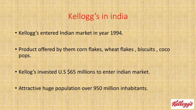 Kellogg's case study | PPTX