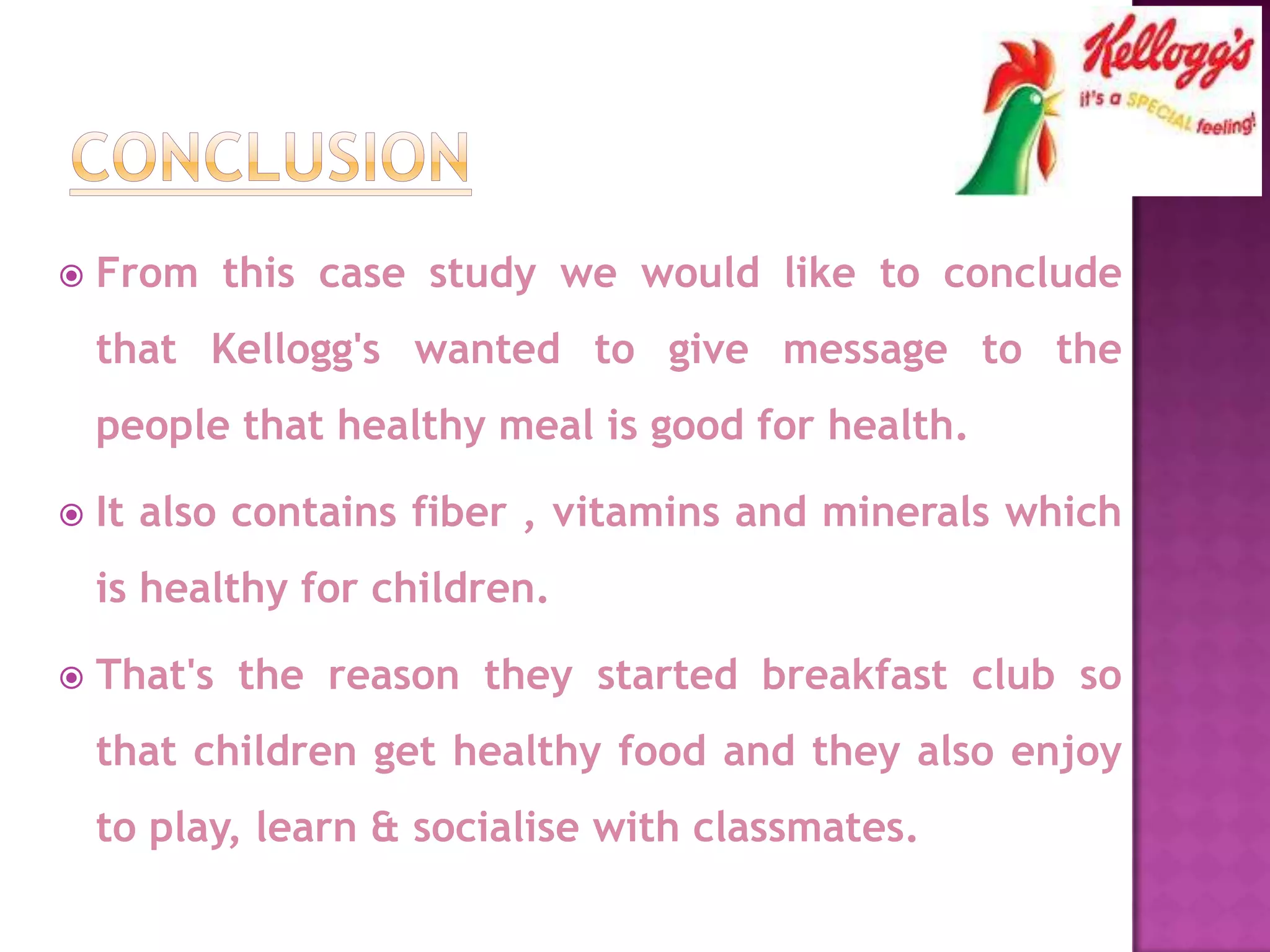 Kelloggs case study | PPTX