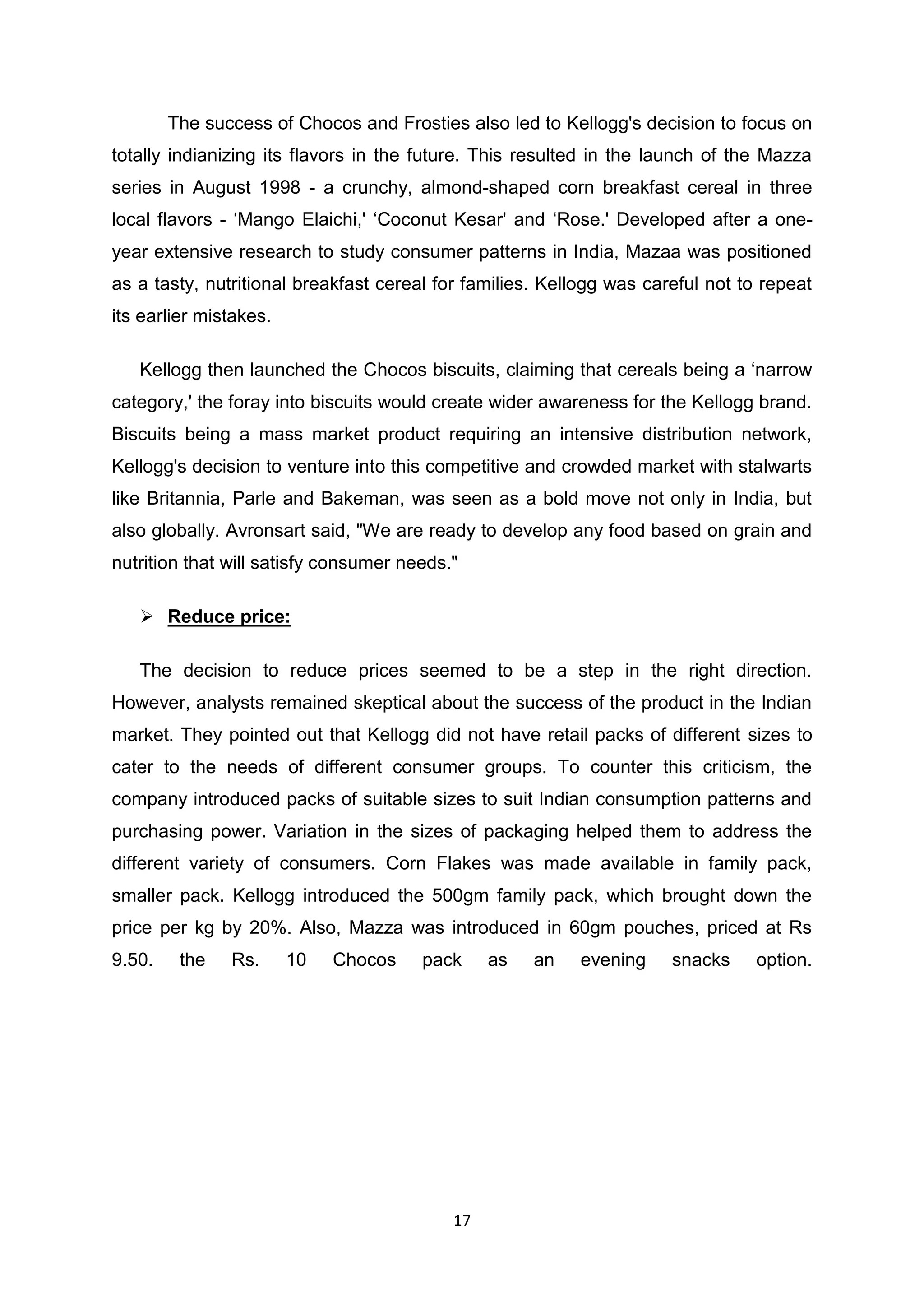 Kellogs failed in india. | PDF