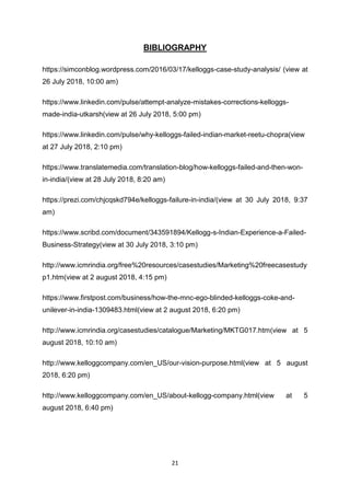 Kellogs failed in india. | PDF