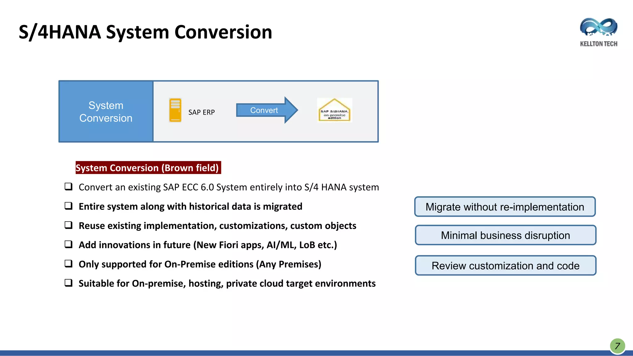 Transition to SAP S/4HANA System Conversion: A step-by-step guide | PPTX