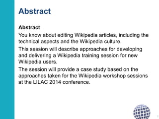 Getting to grips with Wikipedia - Brian Kelly & Nancy Graham | PPTX | Web Conferencing ...