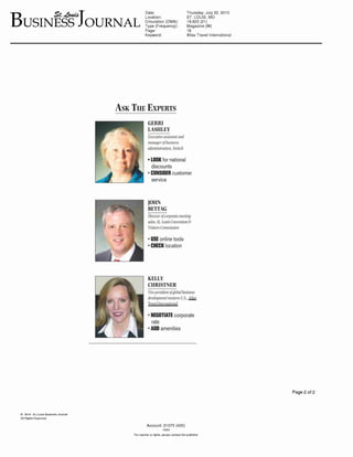 Kelly Christner St Louis Biz Journal 071610 | PDF