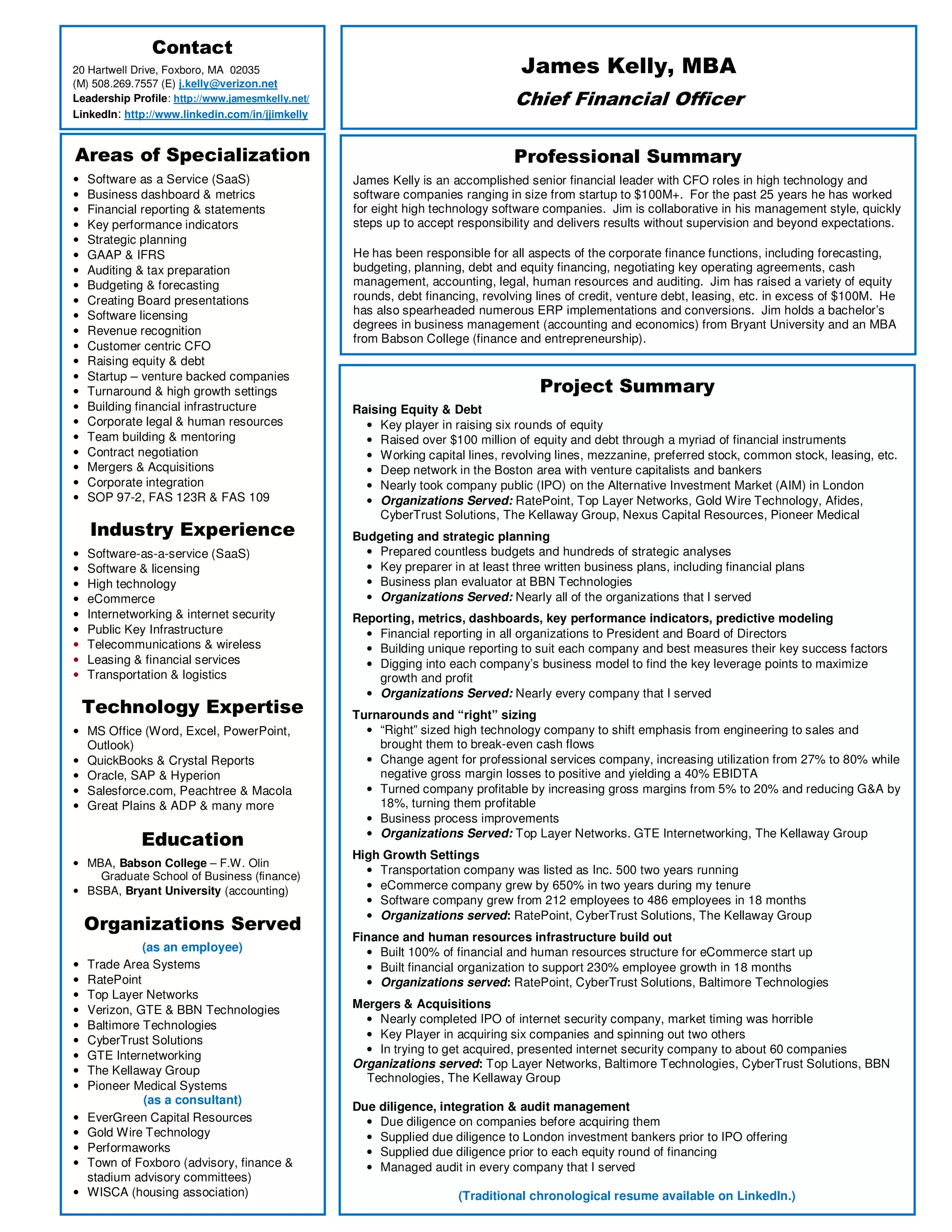 James Kelly - 1 page resume | PDF