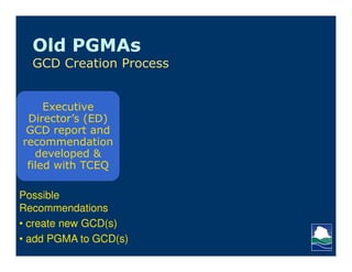 PGMA Process and TCEQ's Role in Groundwater, Kelly Mills | PDF