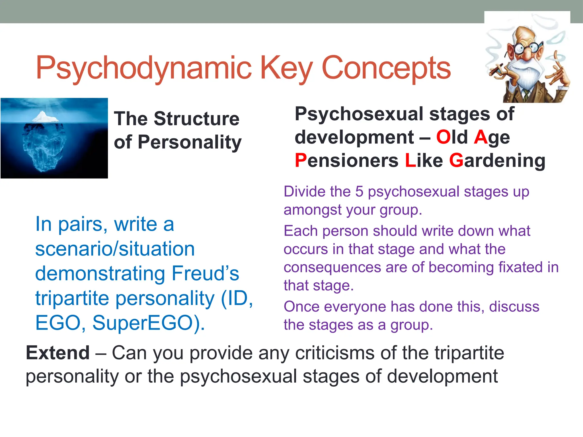 Psychology A-level - psychodynamic & humanism | PPTX