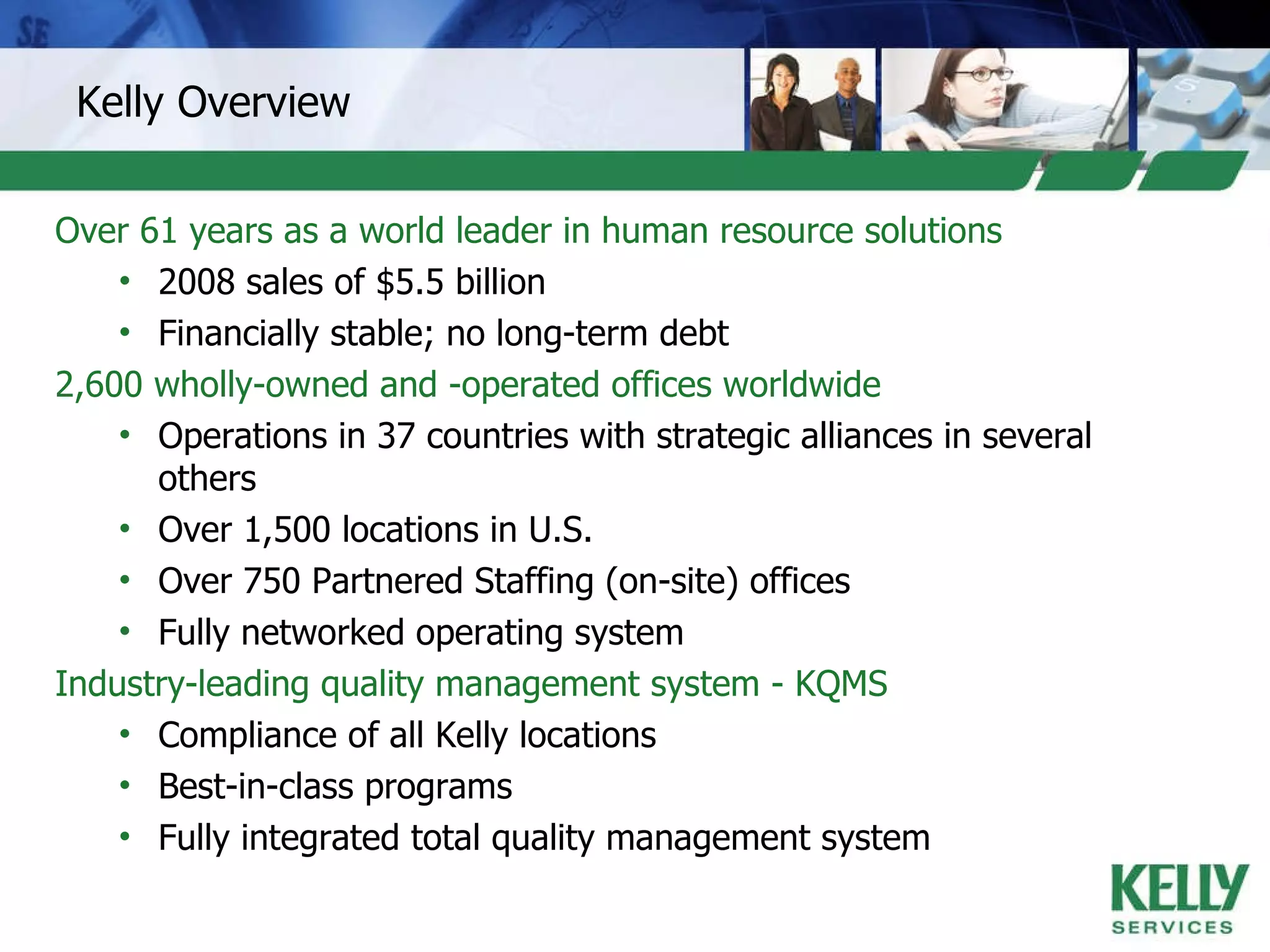 Kelly Services Overview | PPT