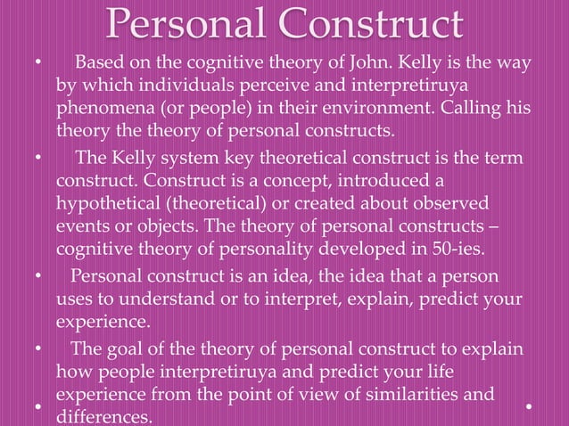 Kelly's theory | PPTX | Science