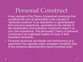 Kelly's theory | PPTX