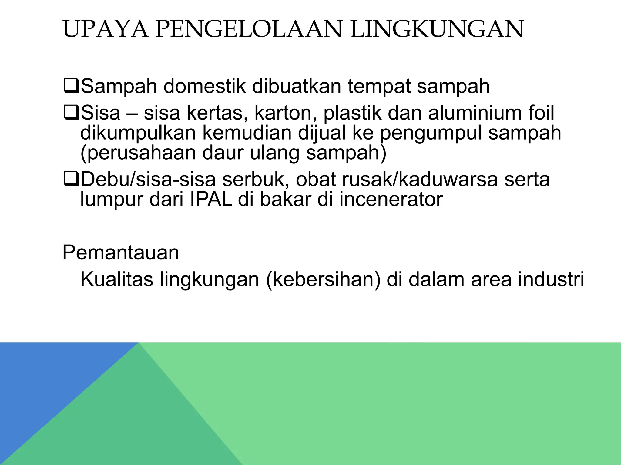 Pengelolaan Limbah pada Industri Farmasi | PDF