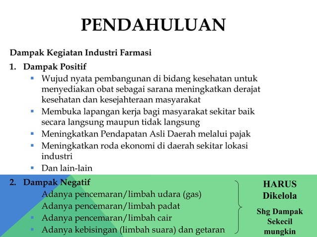 Pengelolaan Limbah pada Industri Farmasi | PDF