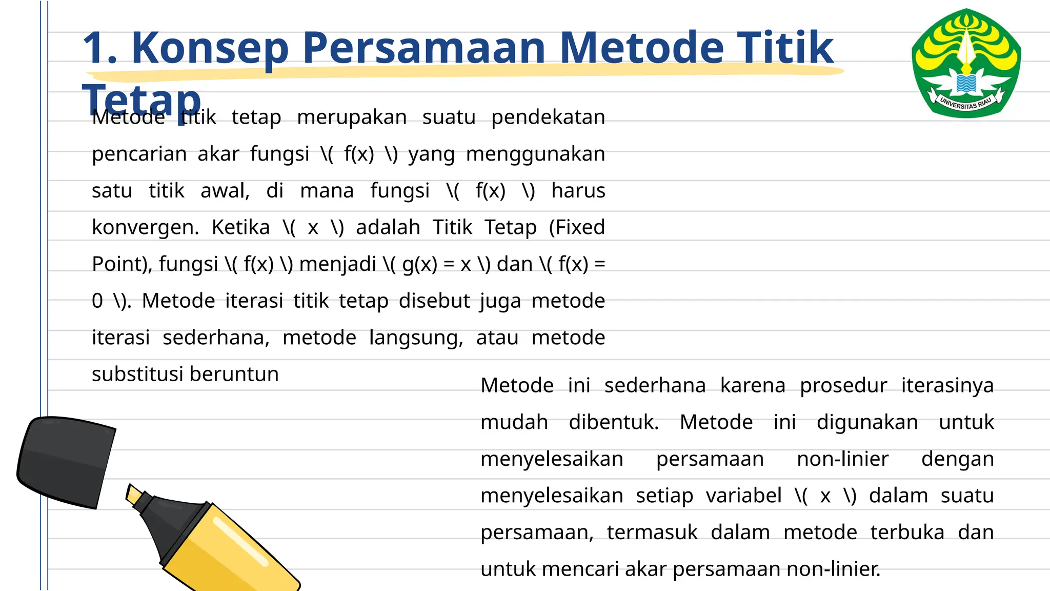 PPT_METODA NNUMERIK_ S1-Teknik Elektro 2024 | PPTX