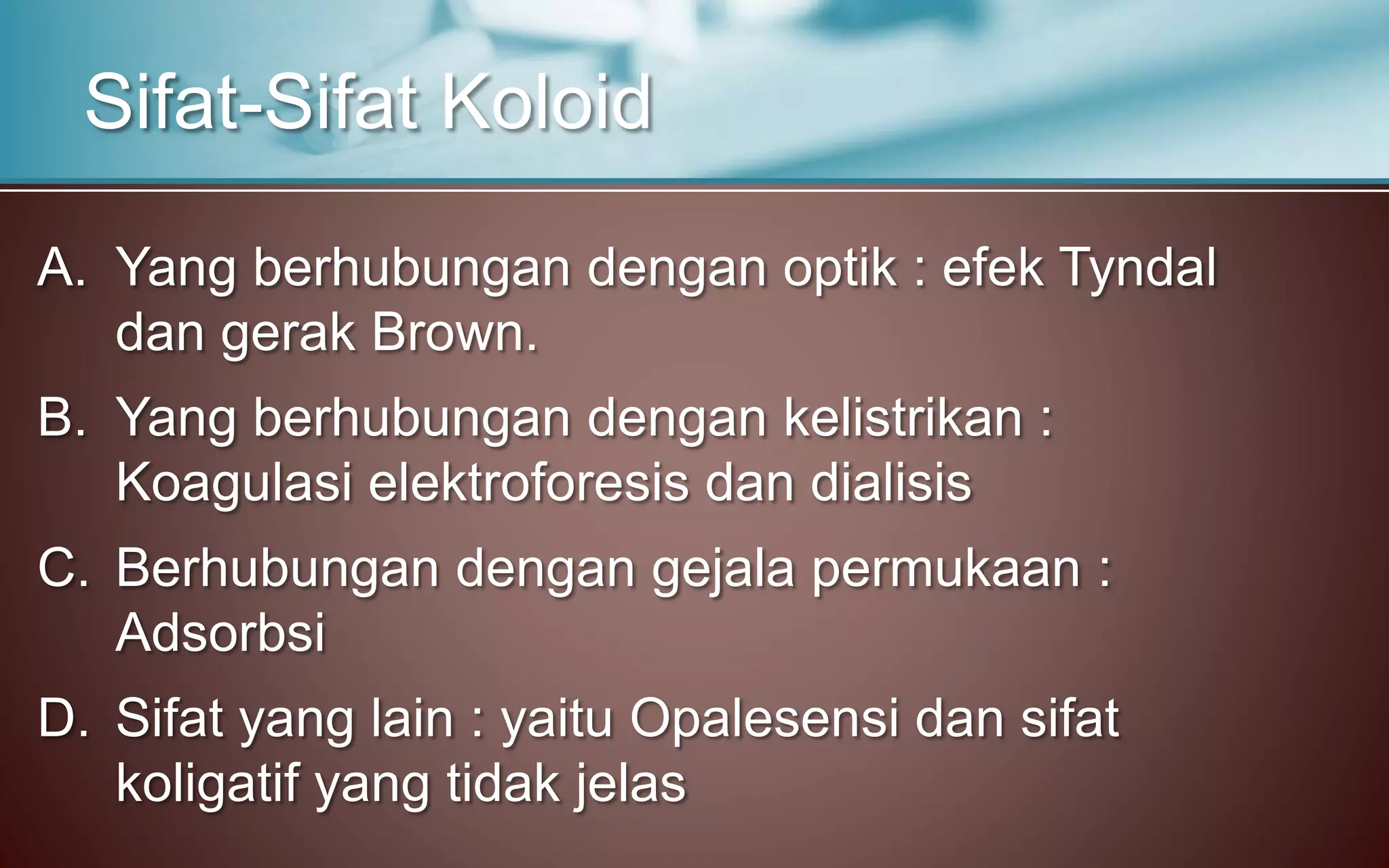 Sistem Koloid (Pengertian) | PPTX