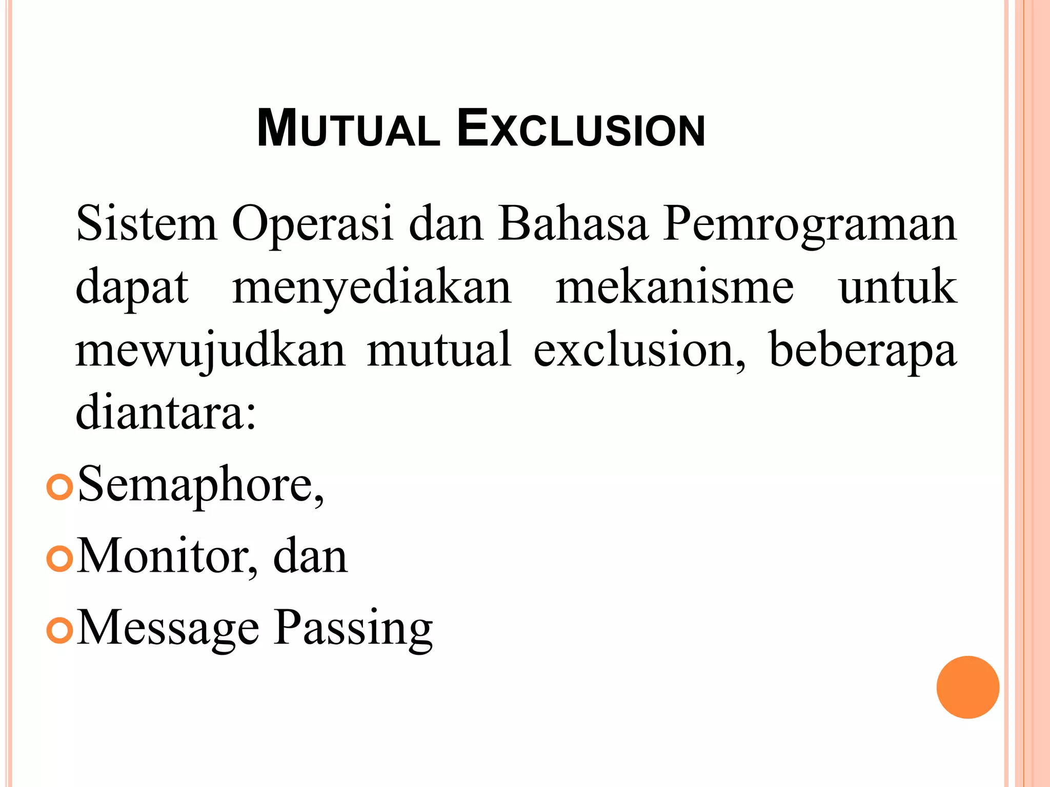 mutual exclusion | PPTX