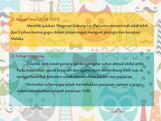 PPT kerajaan Demak dan kerajaan Banten | PPTX