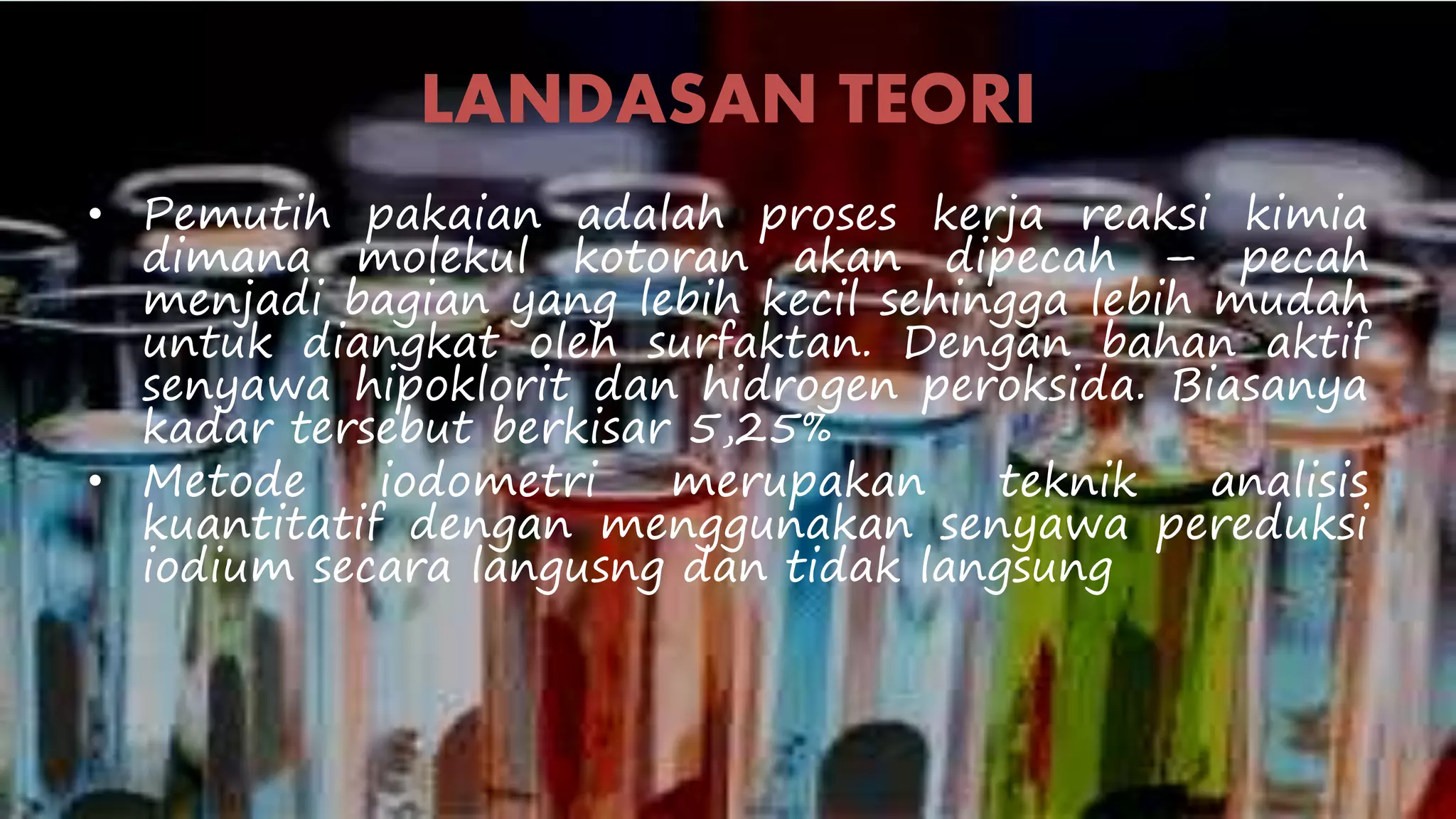 Kelompok 6 penetapan-kadar-hipoklorit | PPTX