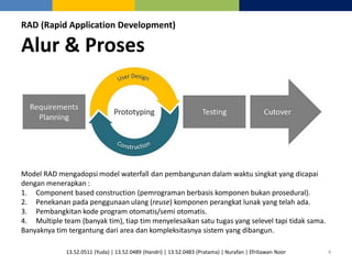 Rapid Apllication Development RAD Rekayasa Perangkat Lunak RPL | PDF