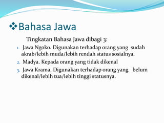 Suku Jawa / Etnis Jawa | PPTX