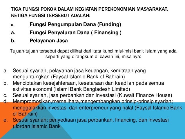 Tujuan Dan Fungsi Bank Syariah