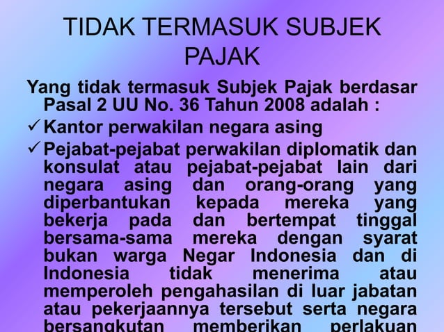 Ketentuan Umum dan Subjek Pajak | PPTX