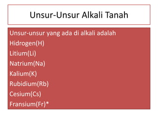 kimia unsur logam alkali | PPT