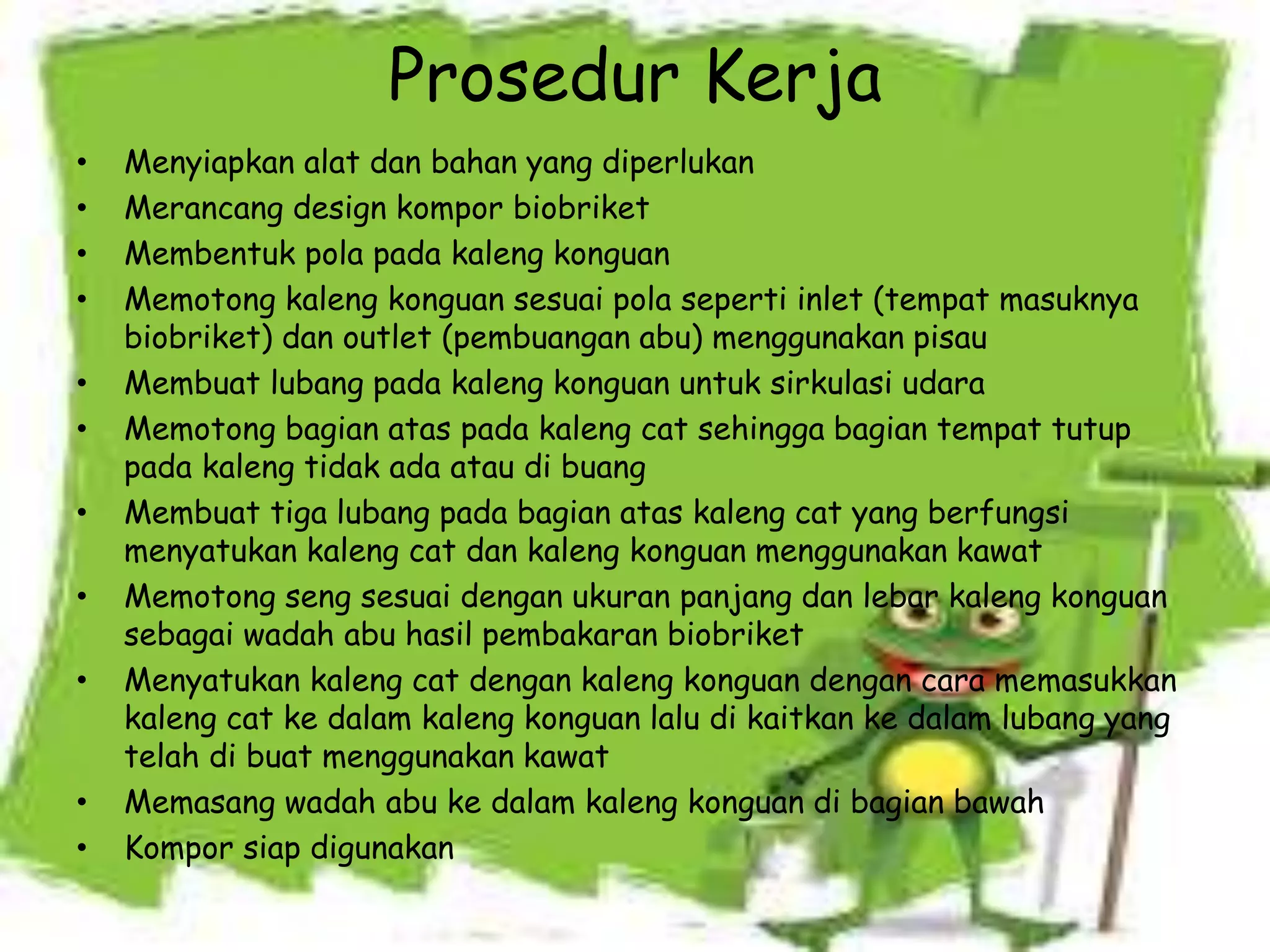 PEMBUATAN BIOBRIKET DARI BUAH KETAPANG DAN TEMPURUNG KELAPA | PPTX