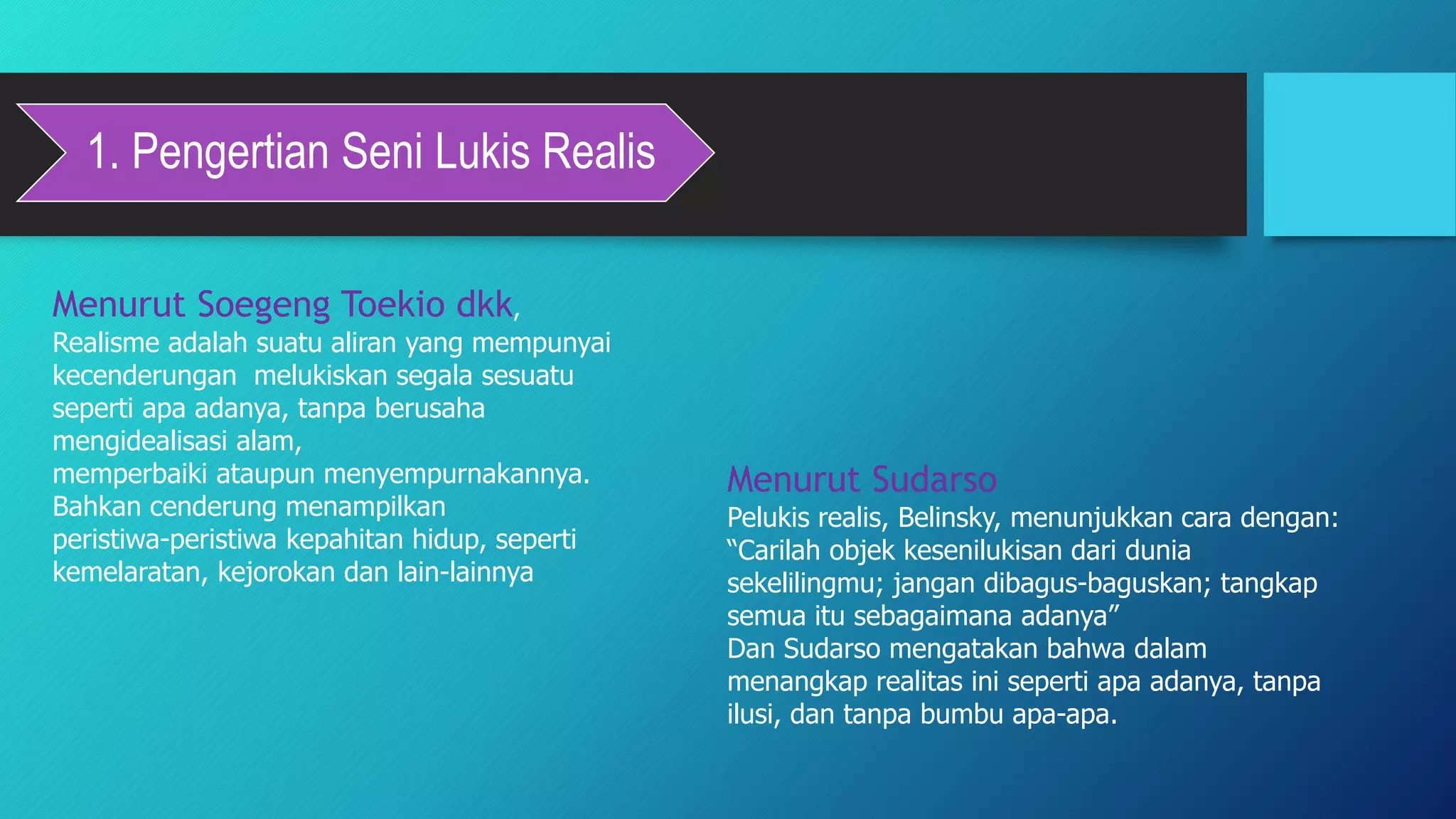 Seni Budaya "Seni Lukis Realis" | PPTX