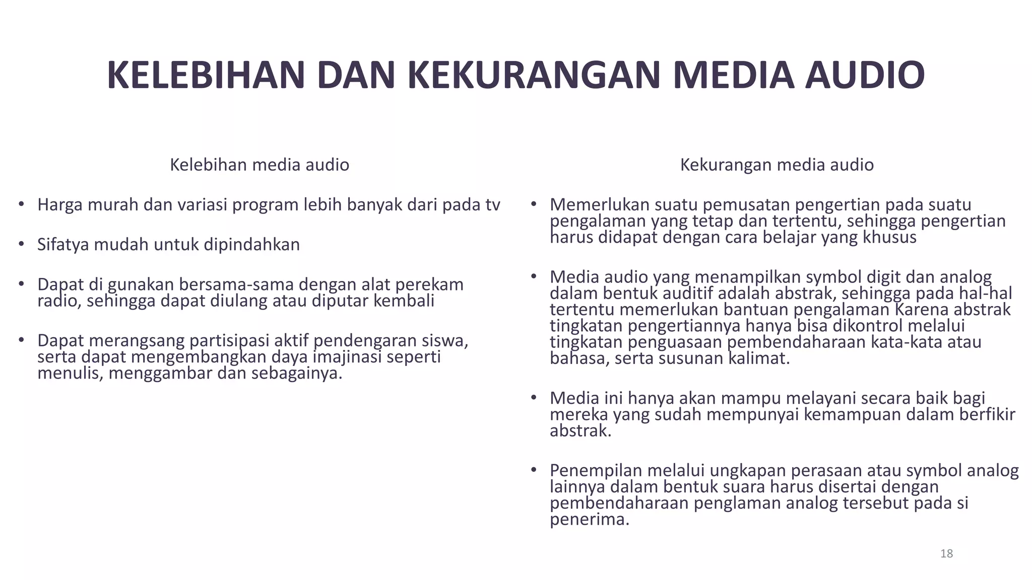 Media Audio dan Radio dalam Pendidikan | PPTX