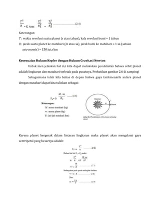 Gaya Newton, Hukum Kepler, dan Bumi 500 Tahun Kedepan | DOCX
